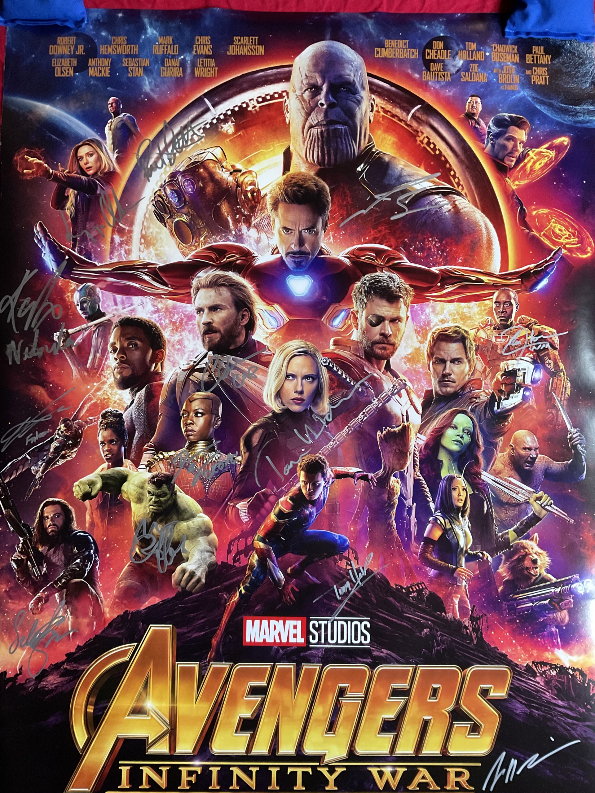 Infinity War DS Authentic Movie Poster signed by Josh Brolin + Paul ...